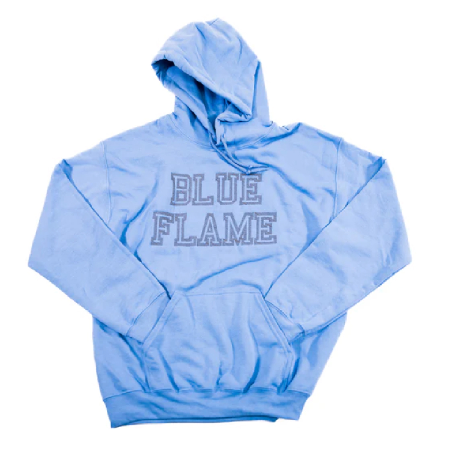 Baby Blue College Font Hoodie - Blue Flame Lounge